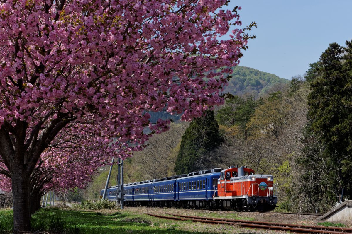 青い客車と赤いDE10 | GANREF