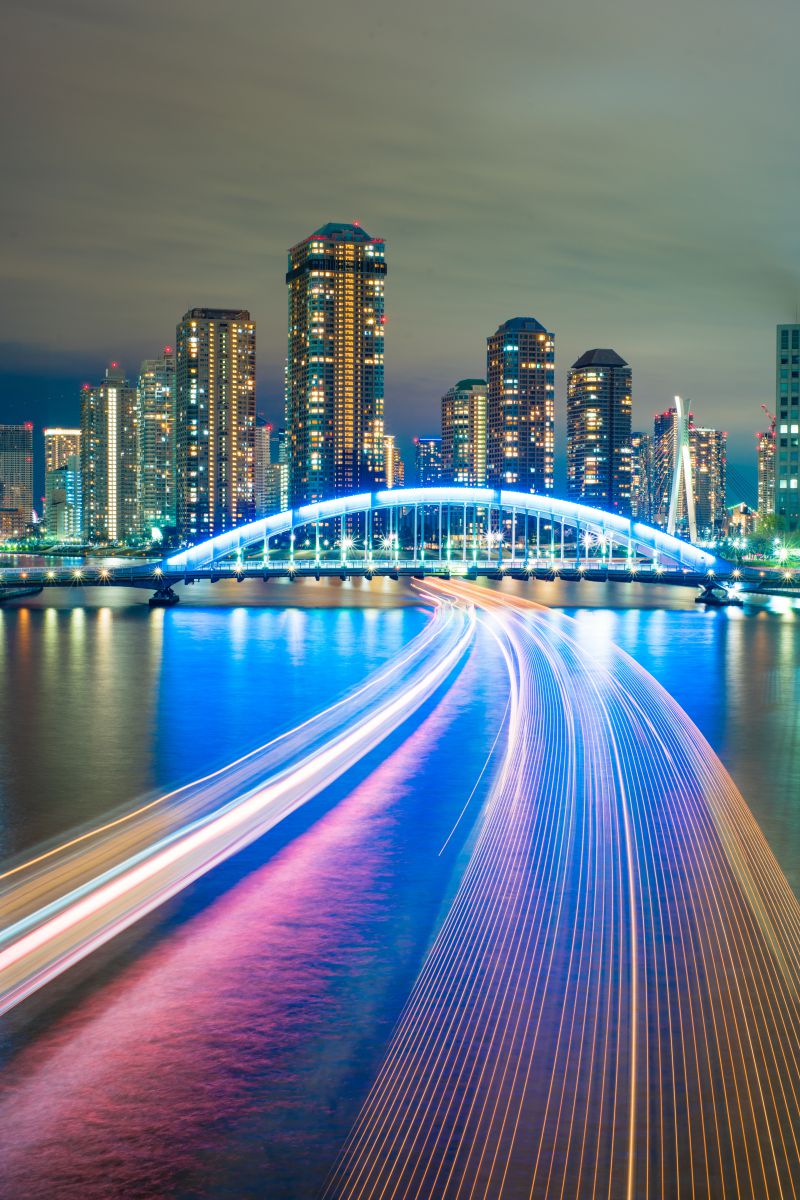 River city with light trail | GANREF