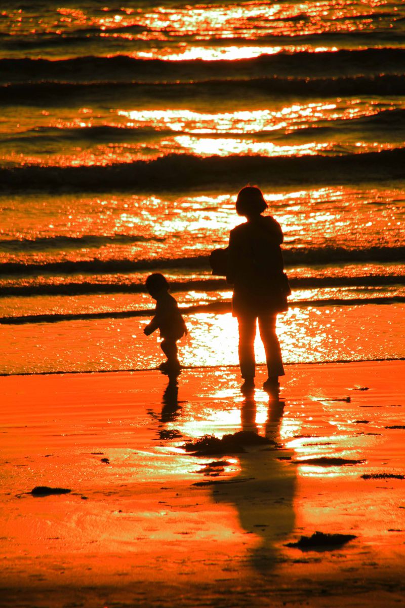 波打ち際で遊ぶ (2) | GANREF