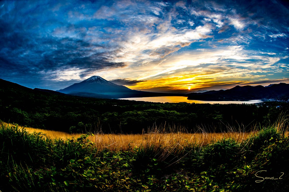 山中湖の夕陽～FISHEYE～ | GANREF