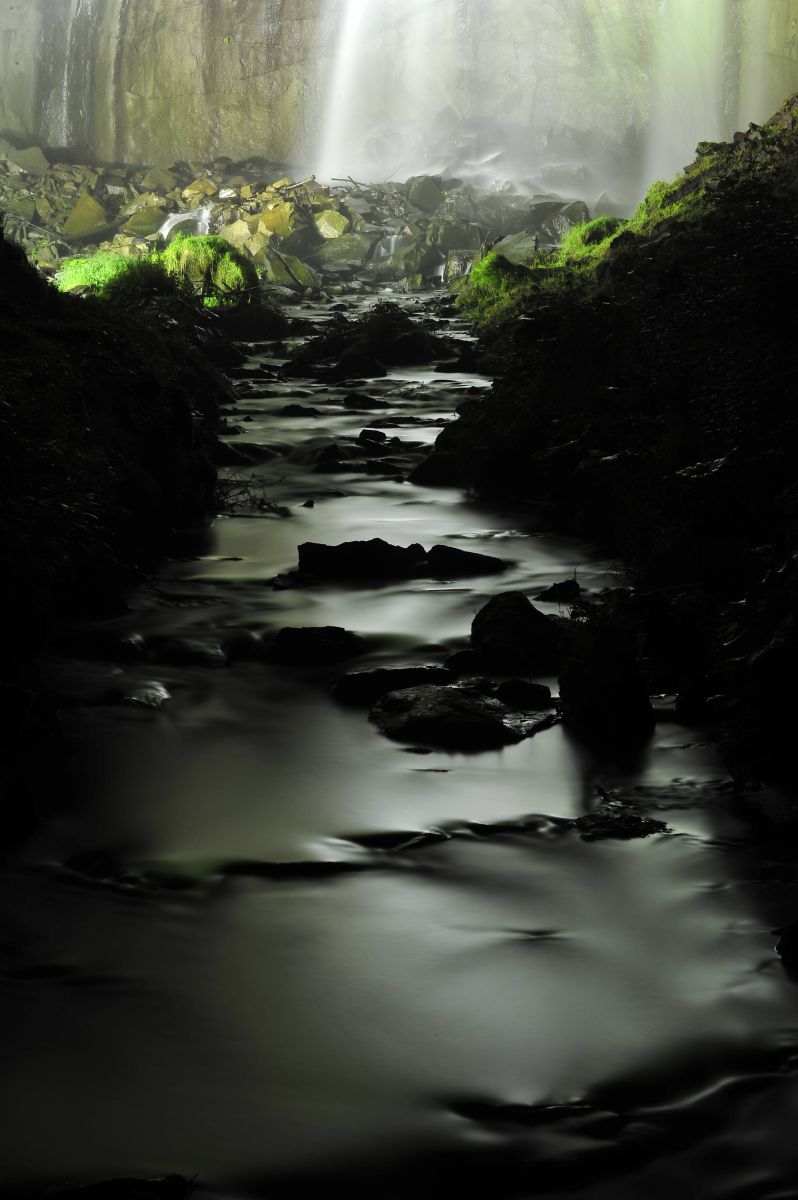 Midnight waterfall and river | GANREF