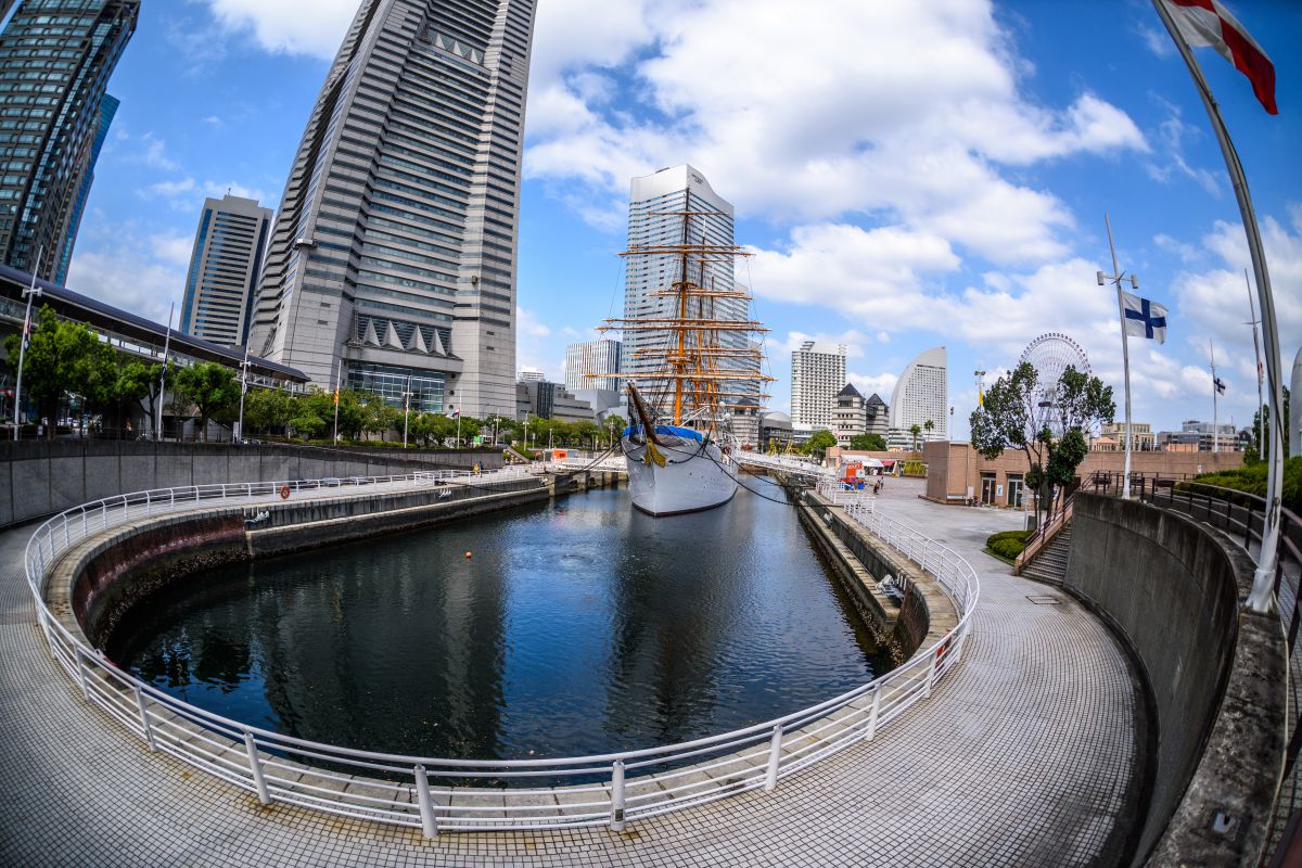 FishEyeで日本丸 | GANREF