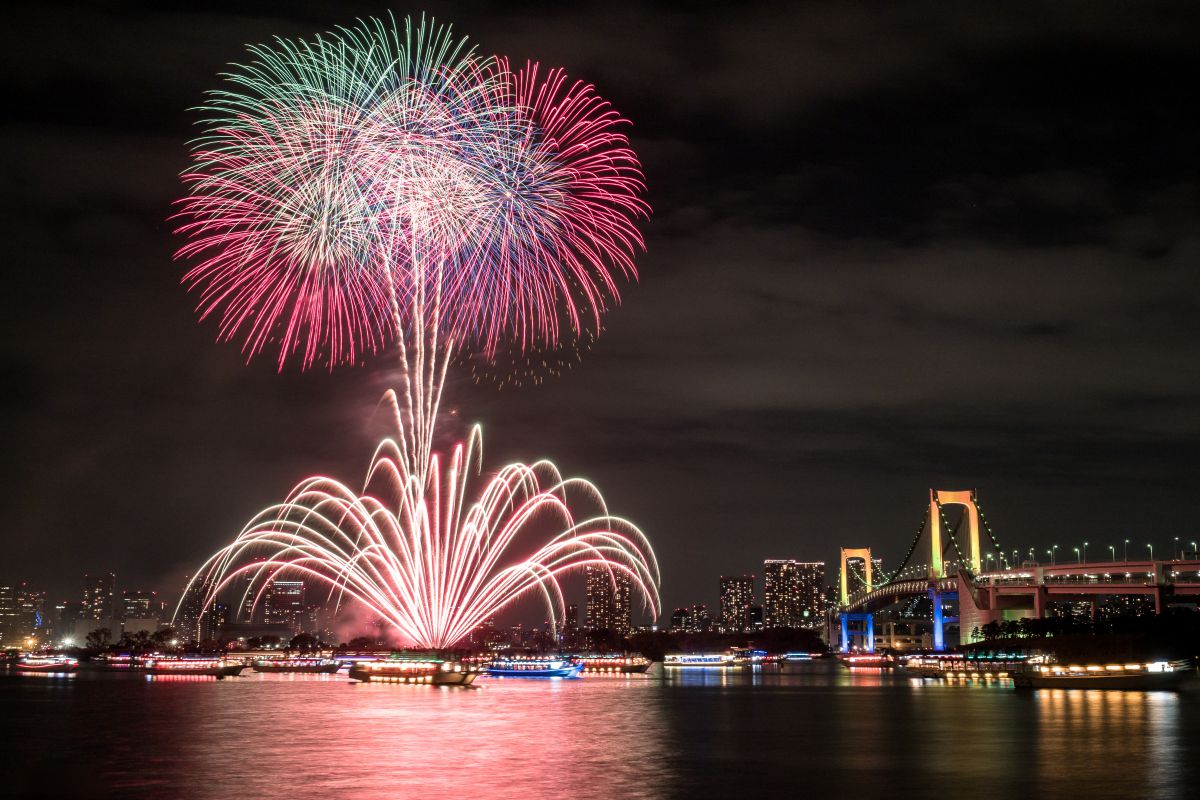 Fireworks in Odaiba | GANREF