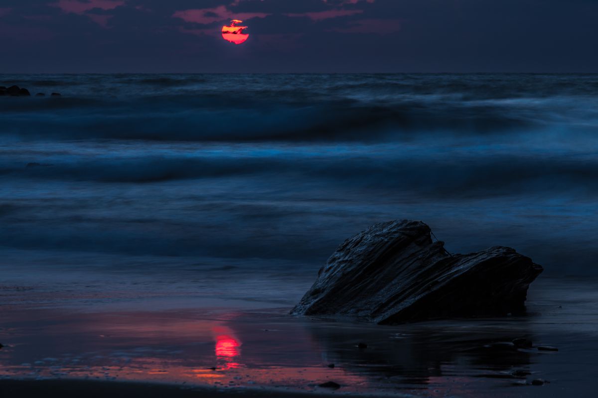 Evening beach ~ Setting sun | GANREF