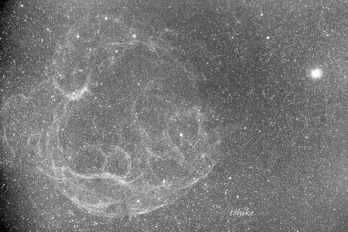 Supernova Remnant Sh2-240～Monochrome Hα | GANREF