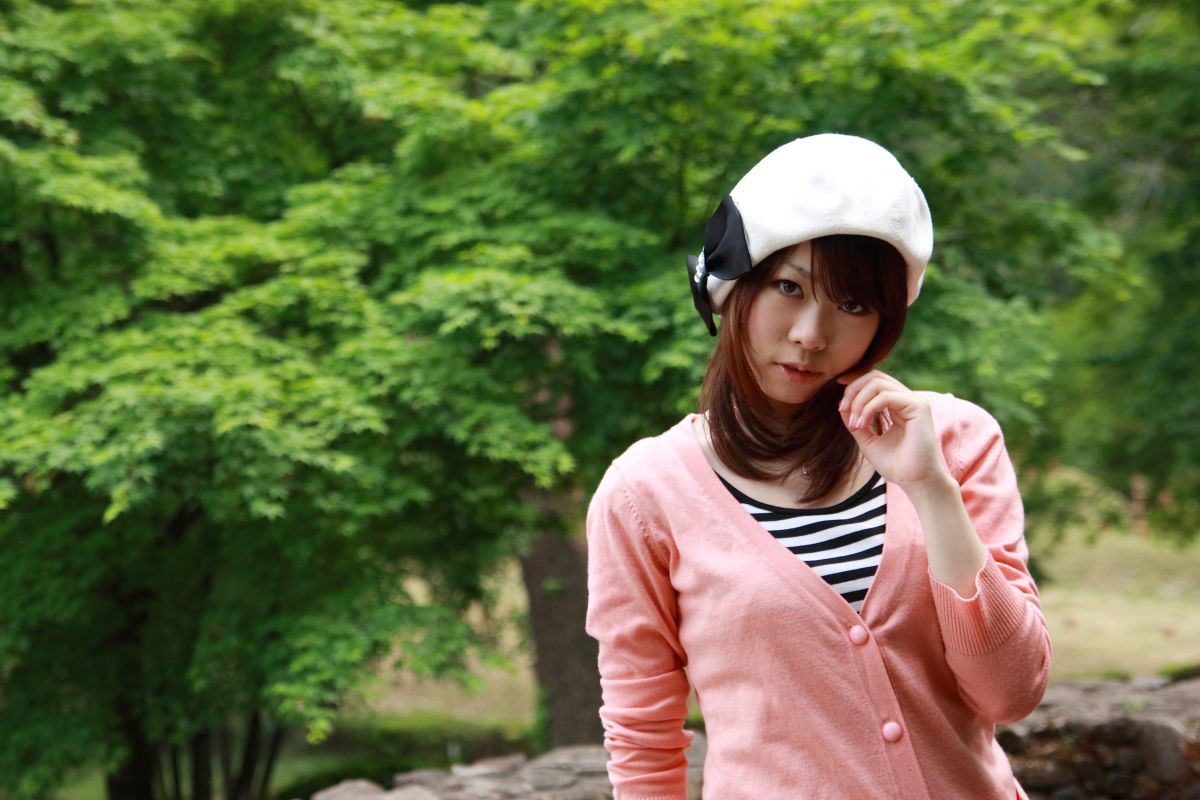 新緑と桃色と白い帽子 | GANREF