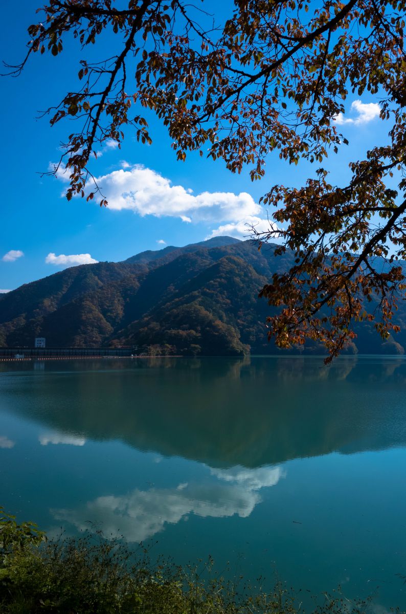 ダム湖と紅葉 | GANREF
